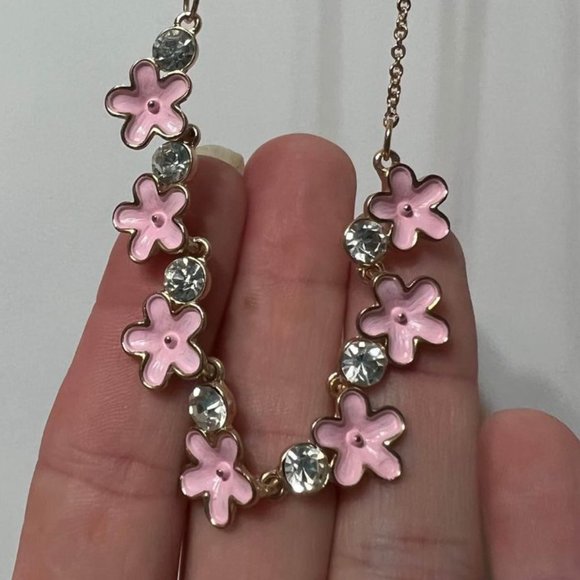 Jewelry | Sarina Pink Flower Necklace New | Poshmark
